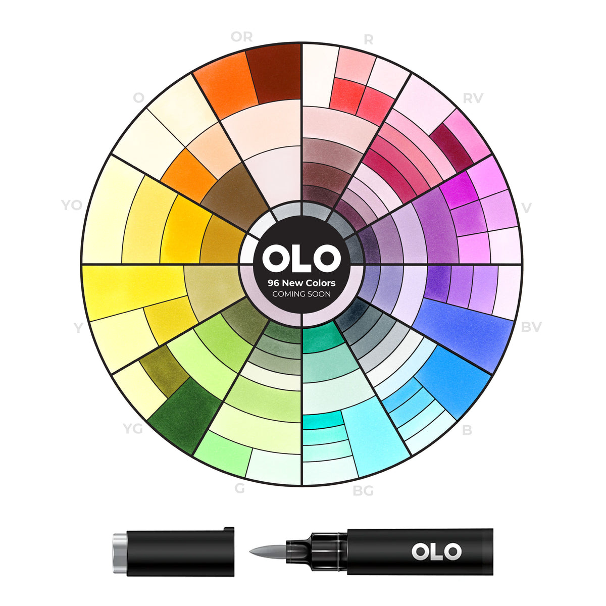 Founder Presale 96 New Colors BRUSH – OLO Marker