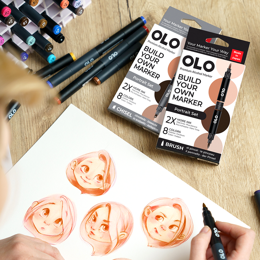 Portrait 8pc Brush Set – OLO Marker