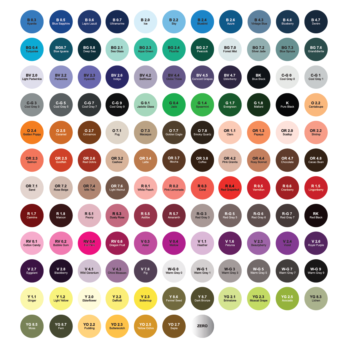 128 Color Brush Set – OLO Marker